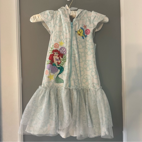 Disney | Swim | Disneys Little Mermaid Zip Up Terry Swim Coverup | Poshmark